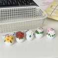 Adorable Miniature Flower Pots Keychain Featuring Playful Cartoon ...