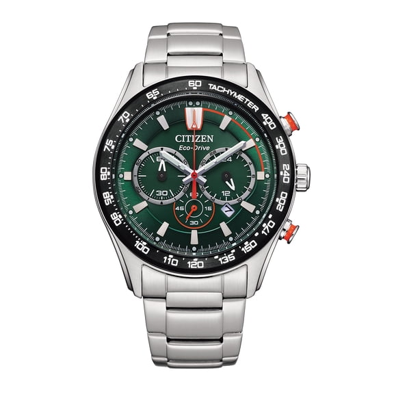 Citizen Eco-Drive Chronograph Stainless Steel Black Dial CA0790-83E ...