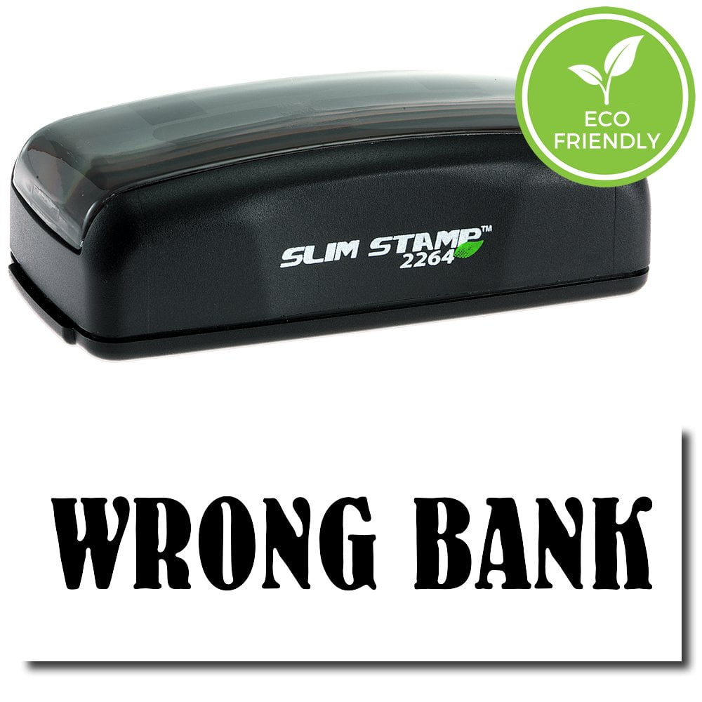 Large Pre-Inked Wrong Bank Stamp with Purple Ink - Walmart.com