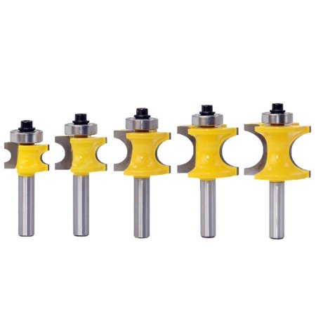 Bullnose Milling Cutter Set 5Pcs 8Mm Shank Professional Wood Cutting ...