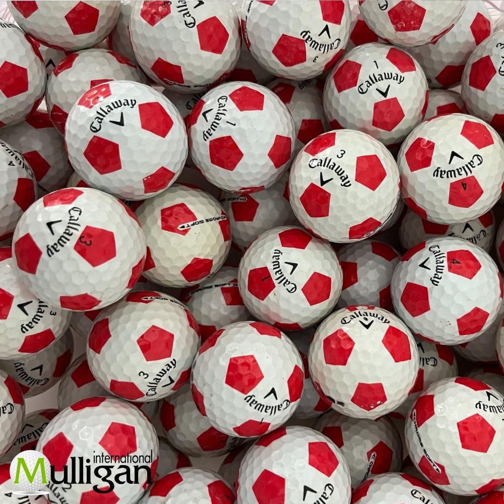 Mulligan International Mulligan - 75 Callaway Chrome Soft Truvis Aaa Recycled Used Golf Balls  Red