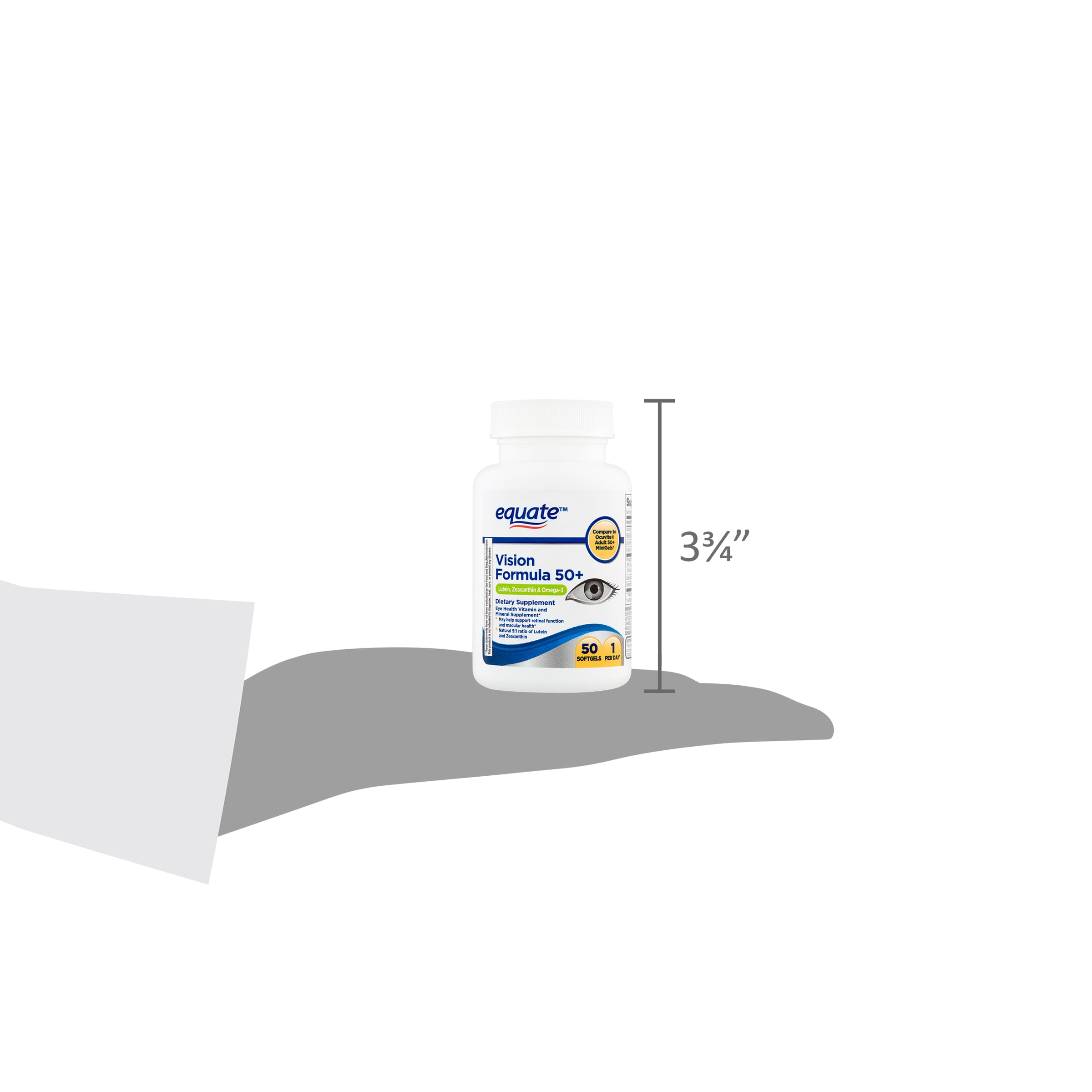 Buy Equate Vision Formula 50+ Softgels Dietary Supplement, 50 Count ...