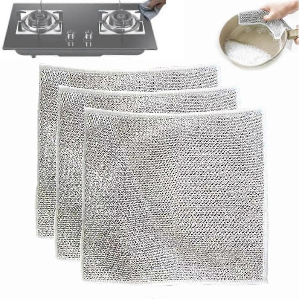 3pcs Multipurpose Wire Dishwashing Rags Scouring Washing Cloth for ...