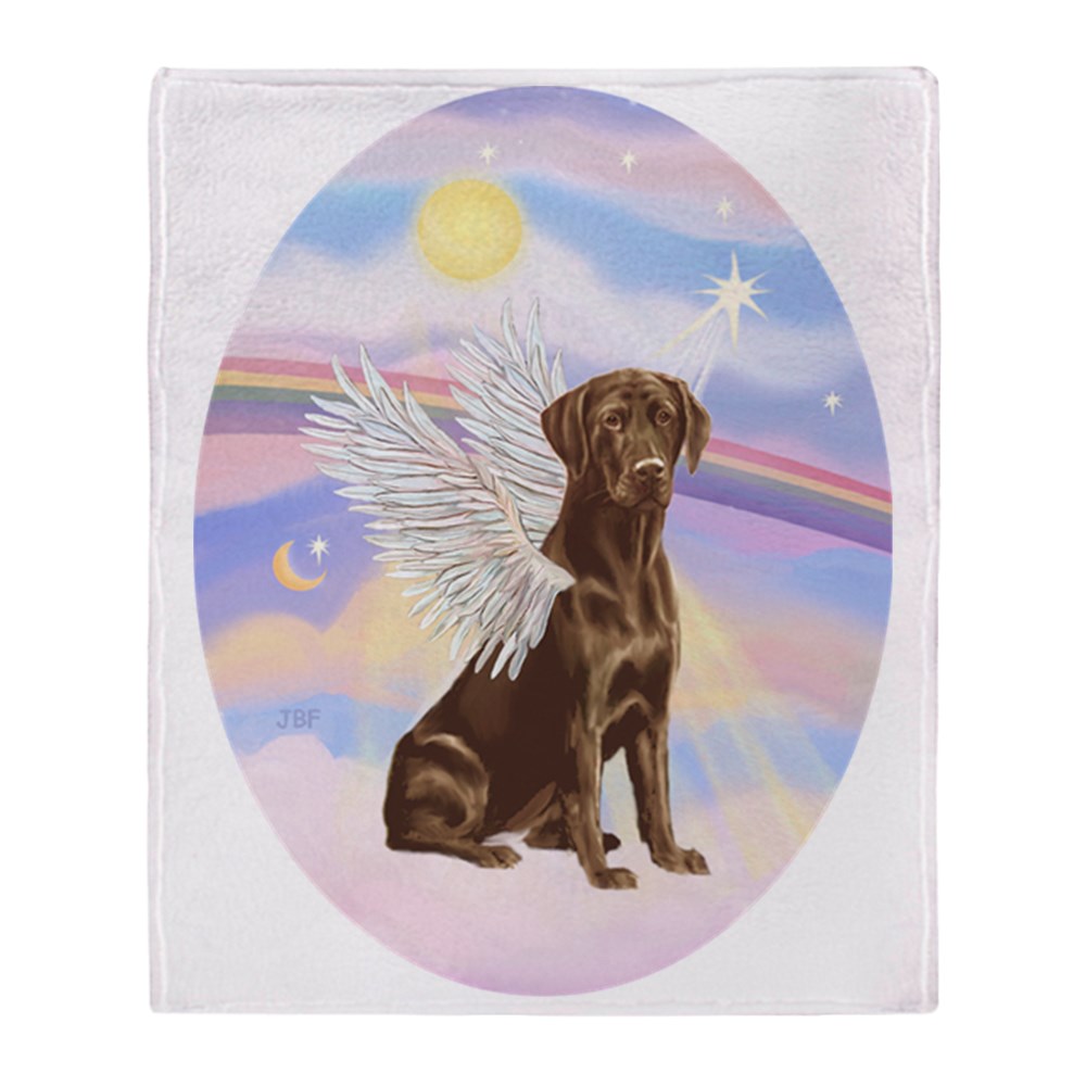 CafePress - Chocolate Lab Angel Throw Blanket - Soft Fleece Throw ...