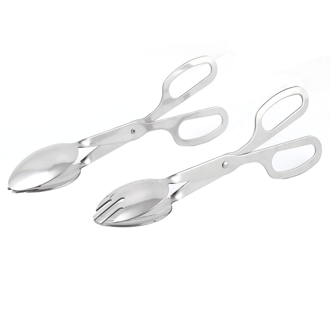 Food Cake Barbecue Stainless Steel Scissors Style Tong Clip Clamp 2 PCS ...