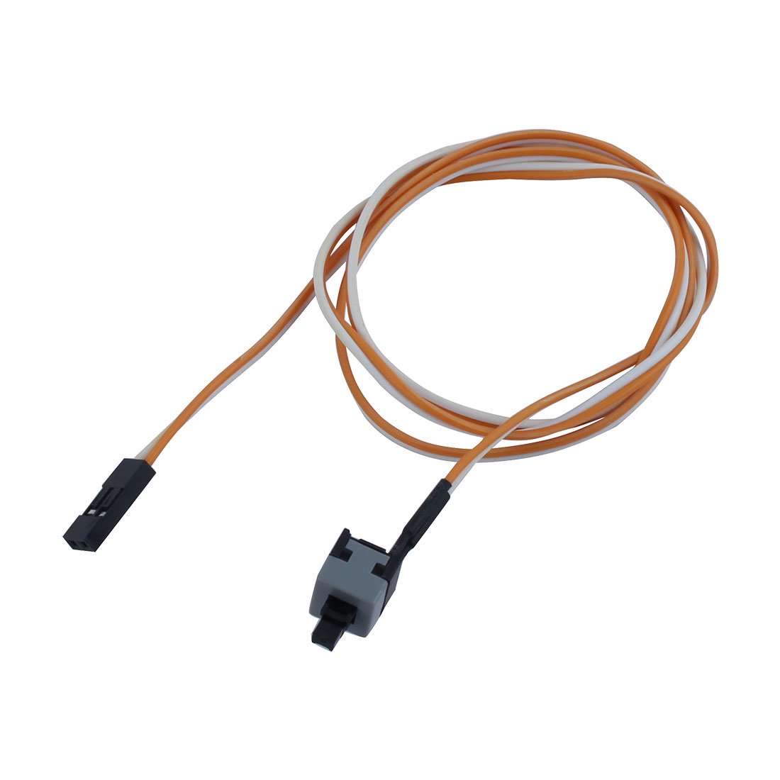 Unique Bargains White Orange PC Power Switch Button SW Motherboard Cable