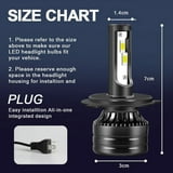 H6024 Head Light Glass Housing Lamp Classic Chrome 7" Round LED ...