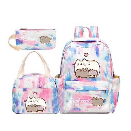 Pusheen Fat Cat Gradient Rainbow Backpack Girly Ins Primary And ...