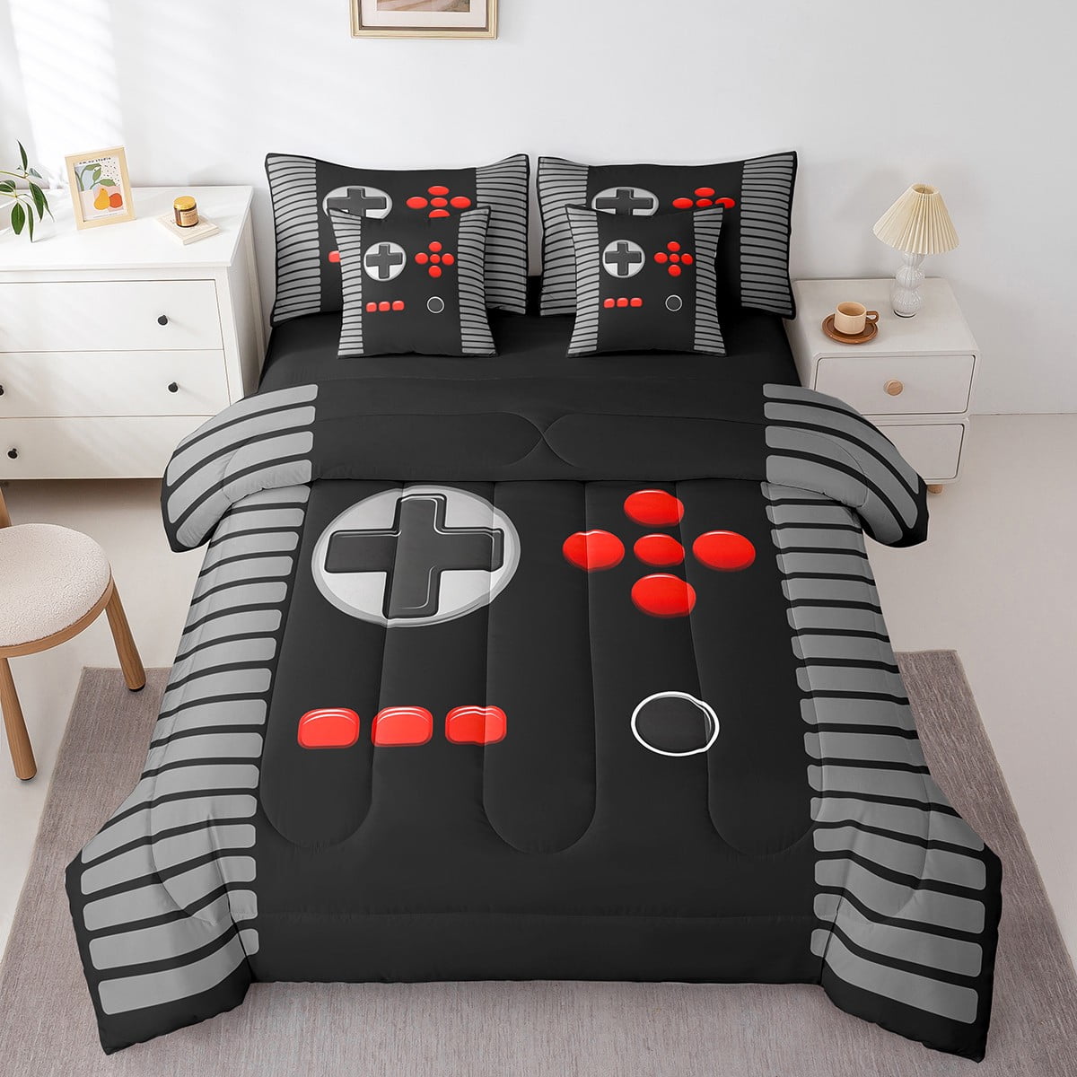 Click here for Erosebridal Game Controller Bedding  Black Red Bed... prices