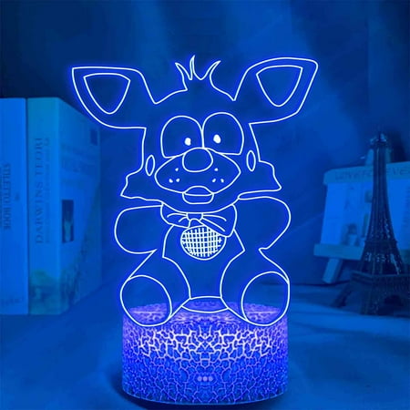 SAYDY FNAF 3D Optical Illusion Lamp, Five Night at Fre-ddy's Lamp Cute ...