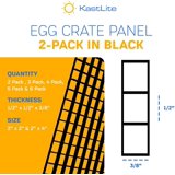 KastLite Egg Crate Panel 2-Pack in Black | Polystyrene | Nominal 2' x 4 ...