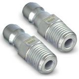 ESSENTIAL WASHER Plated Steel 1/4" Male Quick Connect Fittings Pressure ...