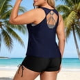 Cadancy Bathing Suits for Women 3 Piece Tankini Top with Boyshorts ...