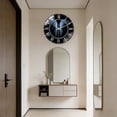 Toughened Glass Wall Clock with Mystical Art Silent Movement, Battery ...
