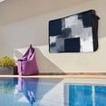 Blue Grey Graffiti Art Outdoor TV Cover 70 to 75 inch Weatherproof ...