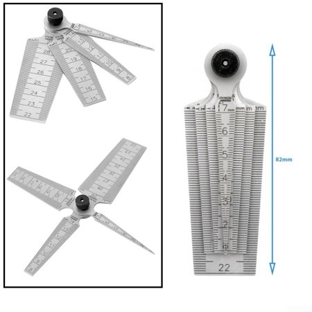 ROMIC 0-29mm Steel Metric Taper Gauge Aperture Scale Wedge Feeler 4 In ...
