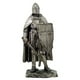 Crusader Knight Statue Silver Finishing Cold Cast Resin Statue 7" (8711 ...