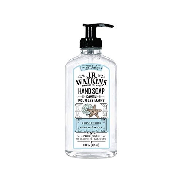 J R Watkins Hand Soap, Ocean Breeze, 11 fl oz (325 ml) - Walmart.com ...