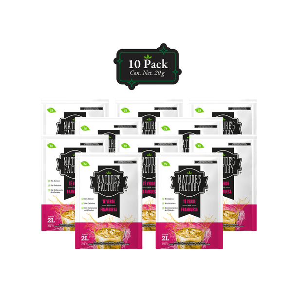 Natures Factory Té Verde En Polvo Sabor Frambuesa 10 Piezas Nature´s ...