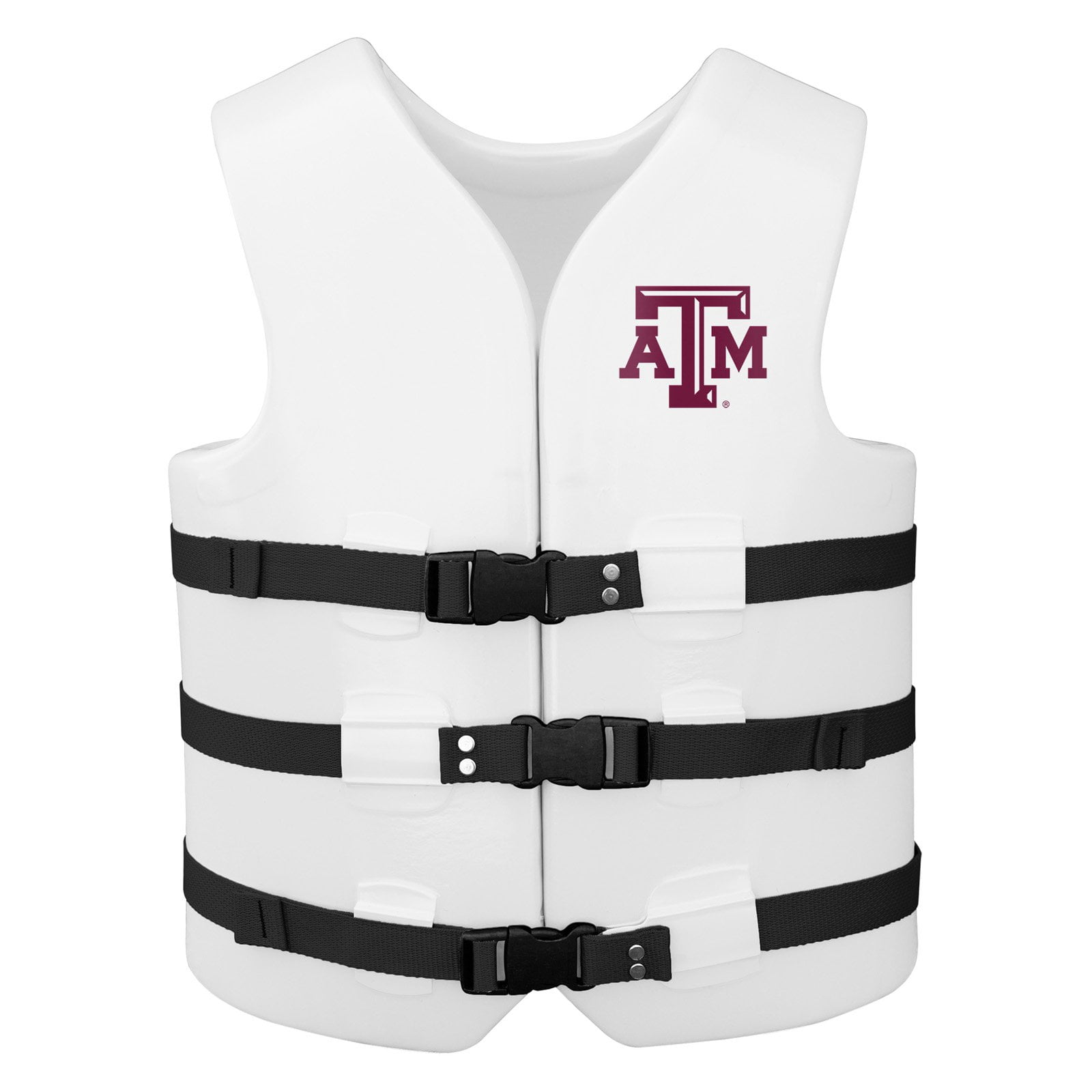Texas Rec USCG Approved Adult Water Vest White Finish Texas A&M ...