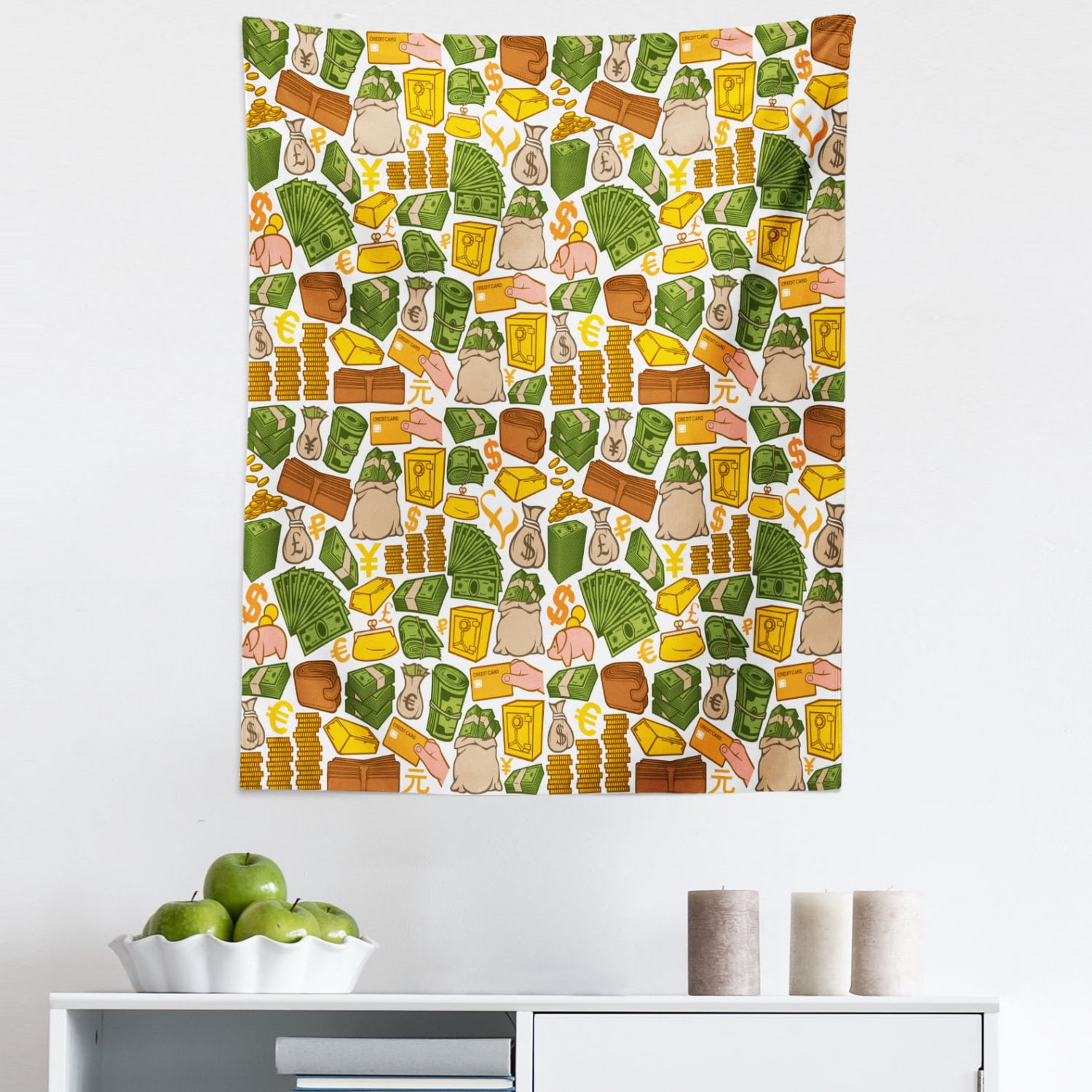 Money Tapestry, Colorfuls of Richness Wallet Credit Card of Money ...