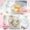 Large Body Powder Puff Clear Glass Cosmetic Container Decorative Multi ...