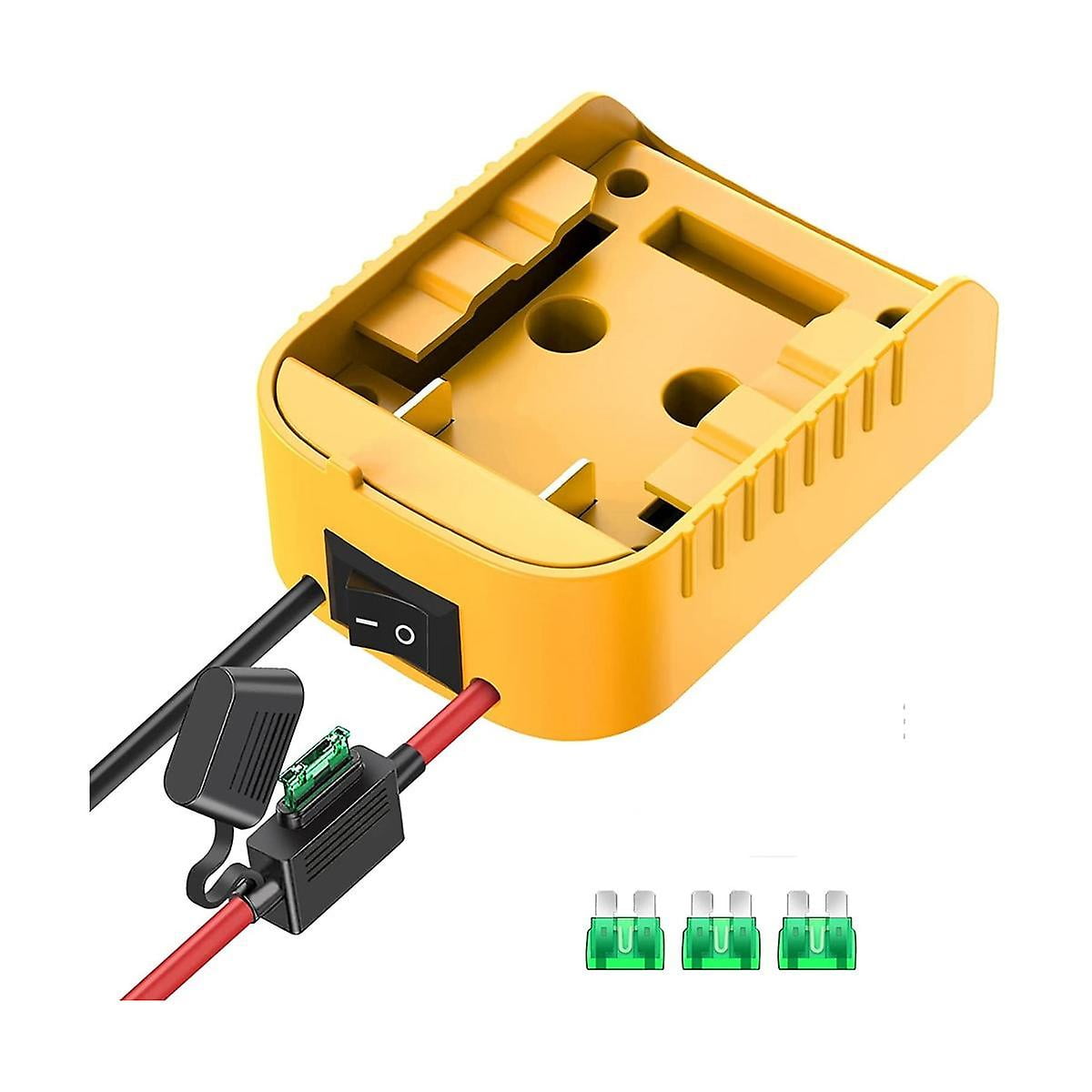 Battery Adapter with Fuse and Switch for 20V /18V DCB206 Li-Ion ...