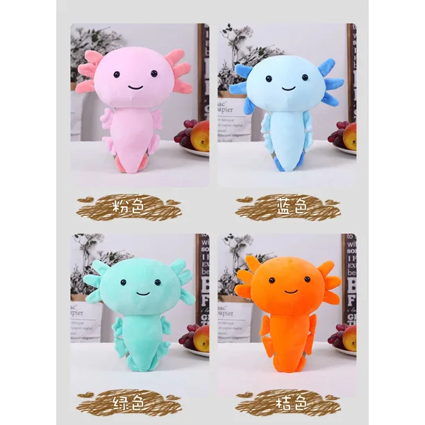 Kawaii Axolotl Doll Plush Toy Stuffed Colorful Underwater Salamander ...