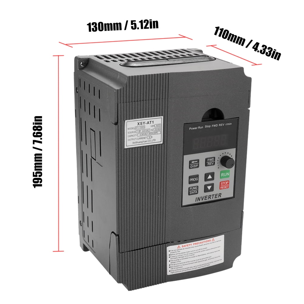 Industrial Power Tools Variable Frequency Drive,AC 220V 1.5kW VFD Speed Controller Inverter for ...