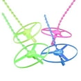 BINGLI Flying Disc Launcher Toy - 6.9'' Pull String Launcher Glowing ...