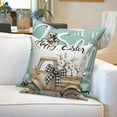 Dashan Easter Throw Pillow Covers 18x18 Set of 4,Bunny Truck Farmhouse ...