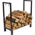 Firewood Log Rack with Cover - Indoor or Outdoor Wood Storage - 30-Inch ...