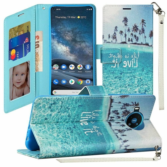 Kaleidio Case For Nokia 8.3 5G [Flip Jacket] Hybrid Wallet [Kickstand ...