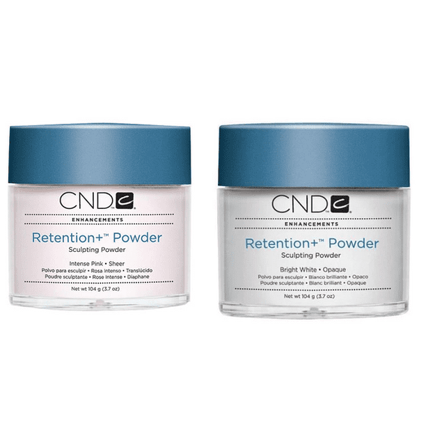 CND Acrylic Nail RETENTION POWDER Intense Pink + Bright White Combo 3 ...