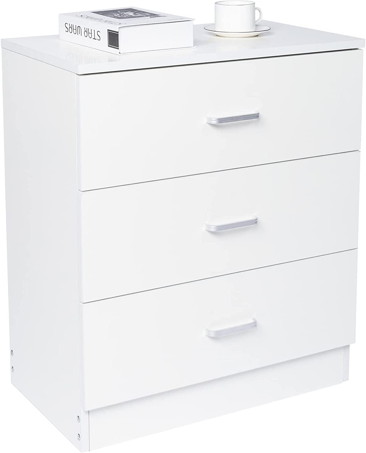 3 Drawer Dresser, Wood Drawer Chest Dresser Cabinet with Storage ...