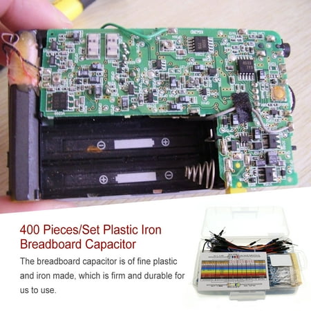 400 Pieces/Kit Breadboard Capacitor Portable Iron Breadboard Capacitor ...