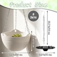 8 Pack Hanging Planter Pots,Self-Watering Flower Pot with Water Tray ...