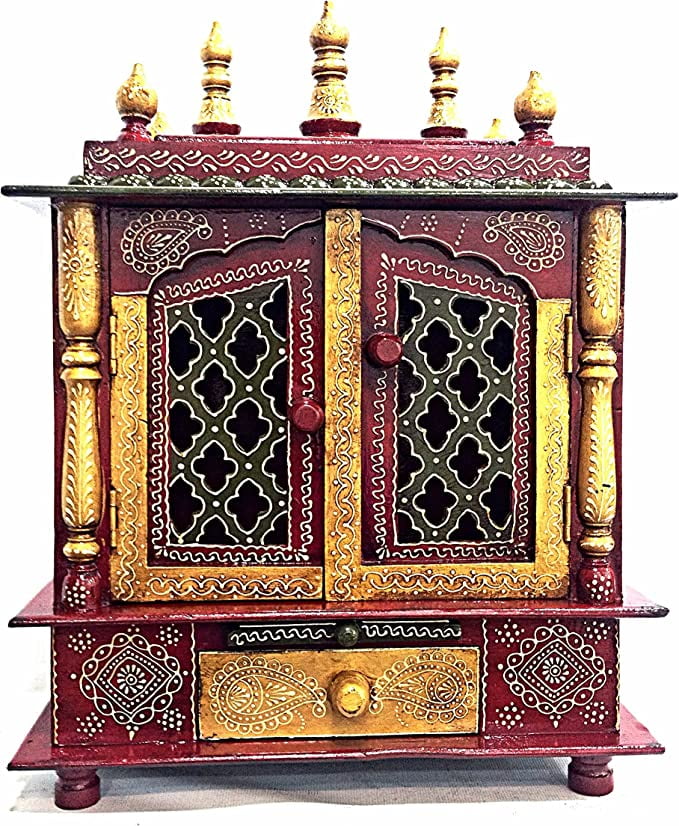 Shivay Arts Wooden Temple Mandir Pooja Ghar Mandapam Mandap for Worship ...