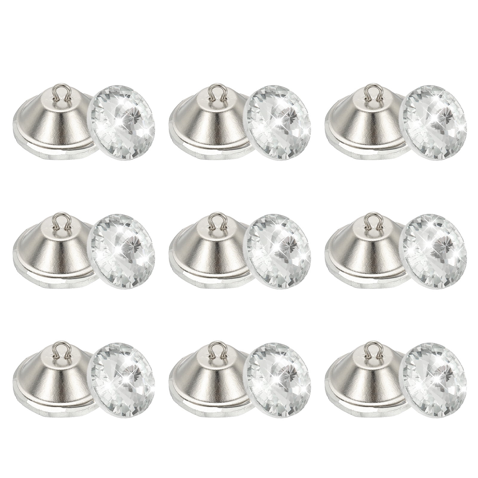 Uxcell 25 Pcs Botones de Cristal de Rhinestone, Botones de Tapicería de ...