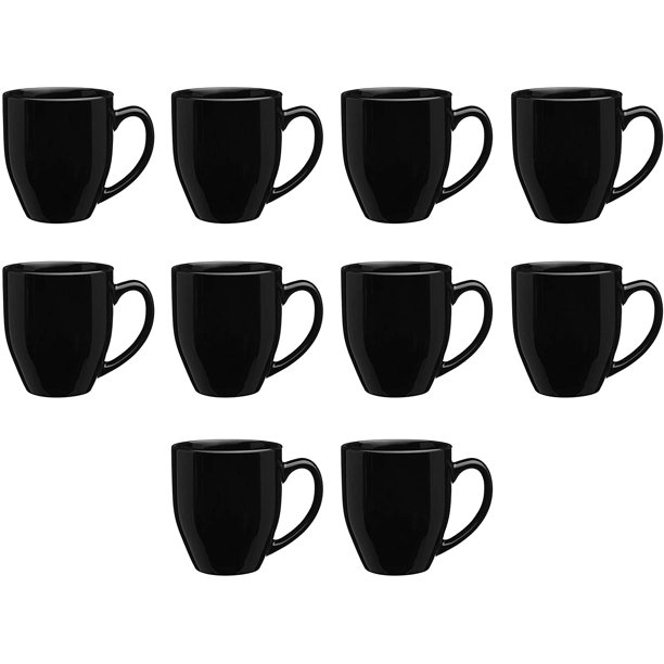 Large 16 Oz. Coffee Cups Set of 10, Pack - Diner, Restaurant Mugs ...