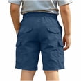 Djtdsds Boys Cargo Shorts Kids Elastic Waist Solid Color Casual Shorts ...