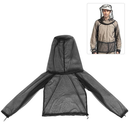 Lightweight Mesh Mosquito Jacket with Hood Outdoor Protection Bug ...