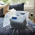 Homz 31 Qt Plastic Sealed Bins, Clear Latching Storage Containers Set ...