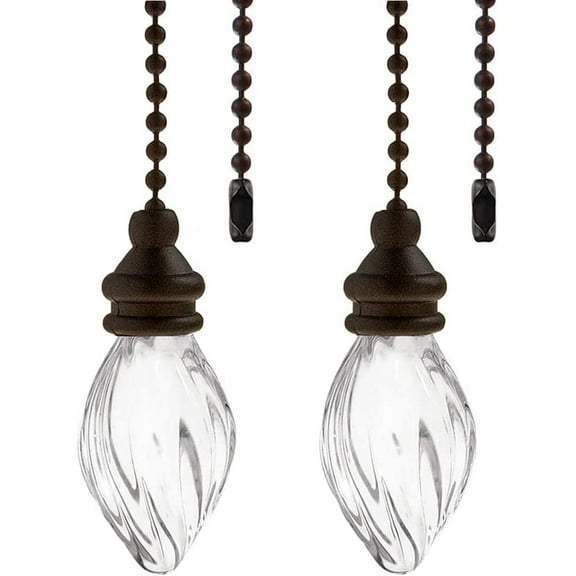 2Pcs Alloy Charms Ceiling Fan Pull Chain Extenders Metal Pendants with ...