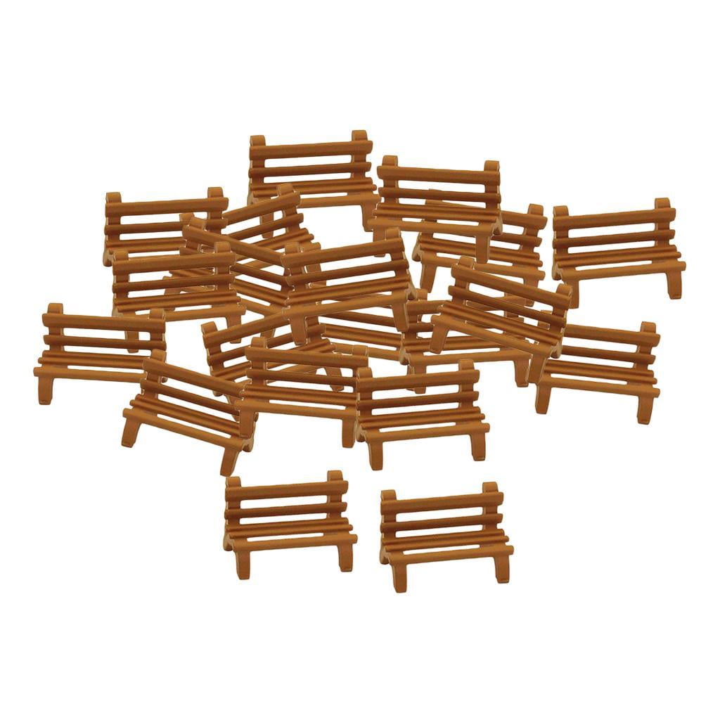 20 Pieces Simulation Miniature Long Model Outdoors street and park ...