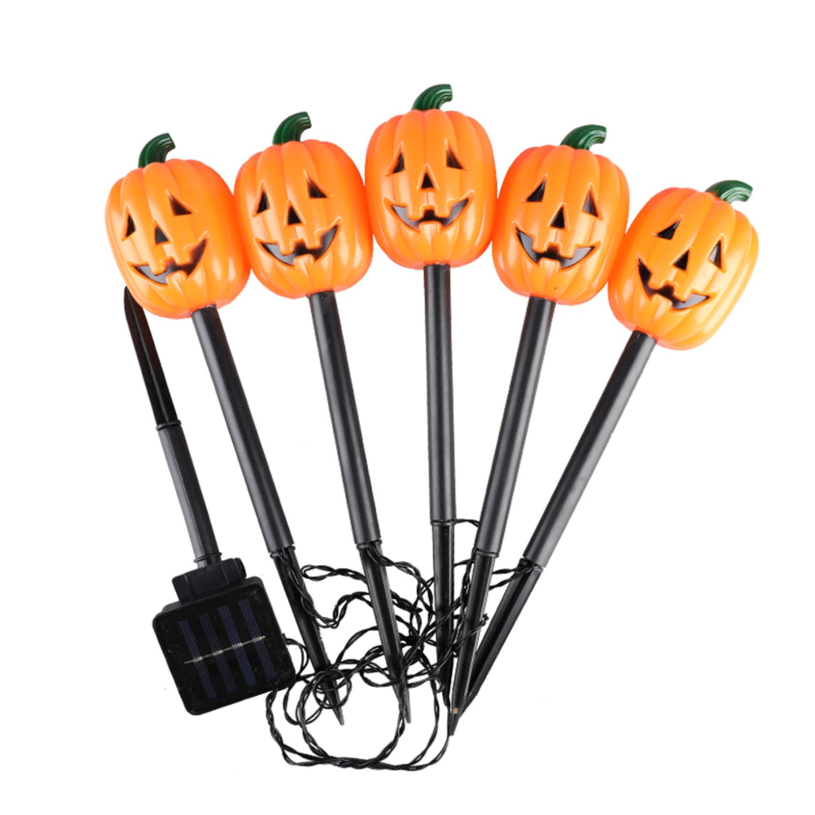 5Pcs Outdoor Halloween Pumpkin Pathway Lights Stake Lights for ...