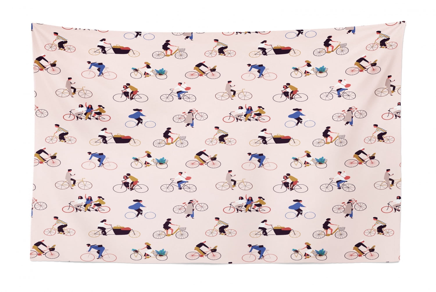 Cartoon Tapestry, Colorful Illustration with Characters Unicorn Chateau ...