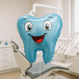 Durable Mylar Dental Balloon, Tooth Shaped, in Blue, Perfect for ...