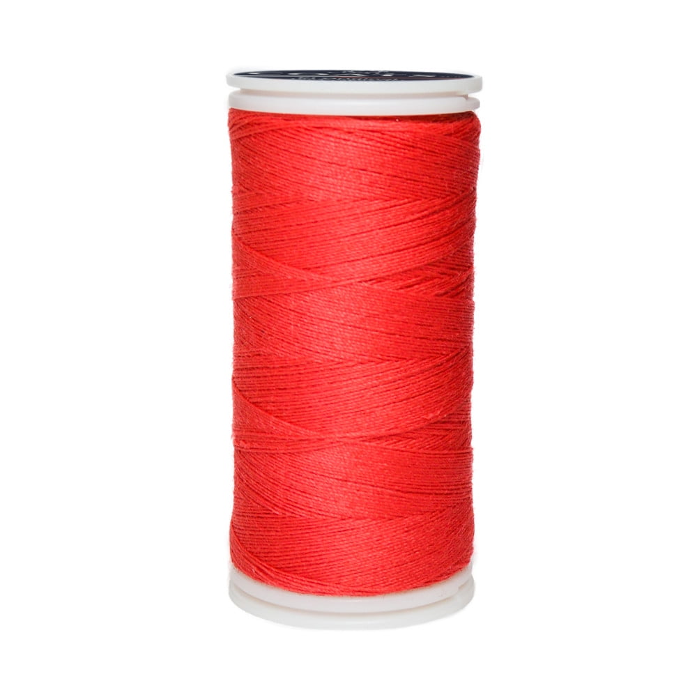 Caja 12 Pzas Hilo Coral Intenso Coats Poliéster Liso 3 Cabos Fibra ...