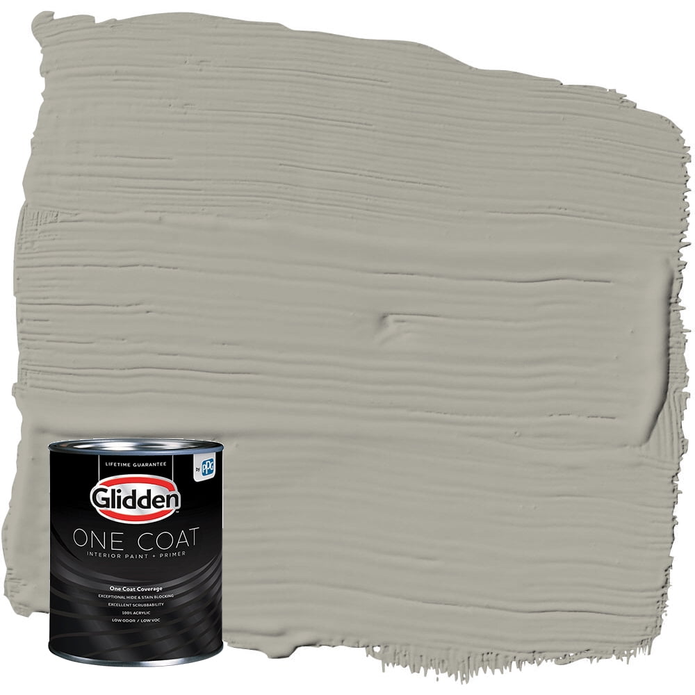 Glidden One Coat Interior Paint and Primer, Hot Stone / Gray, 1-Quart ...